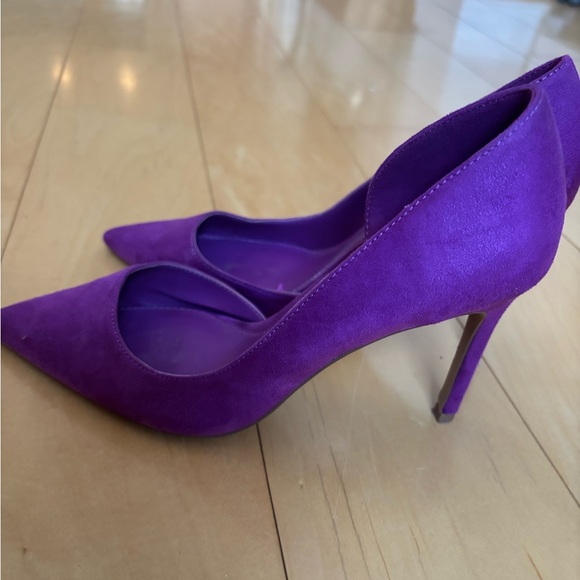 Mango | Shoes | Mng Fusia Suede Womens Heels | Poshmark